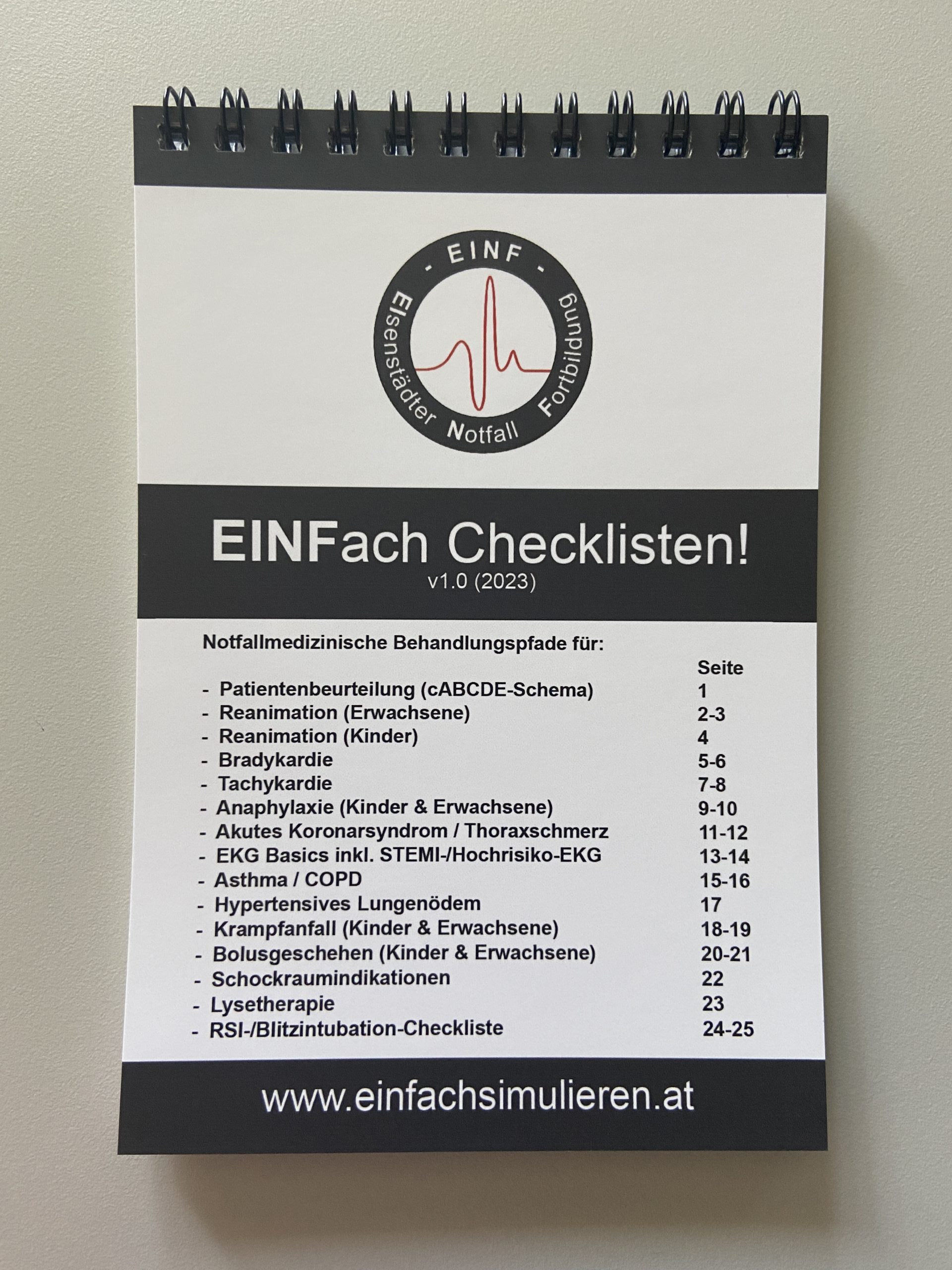 Notfall-Checkliste - EINF | EISENSTÄDTER NOTFALL FORTBILDUNG